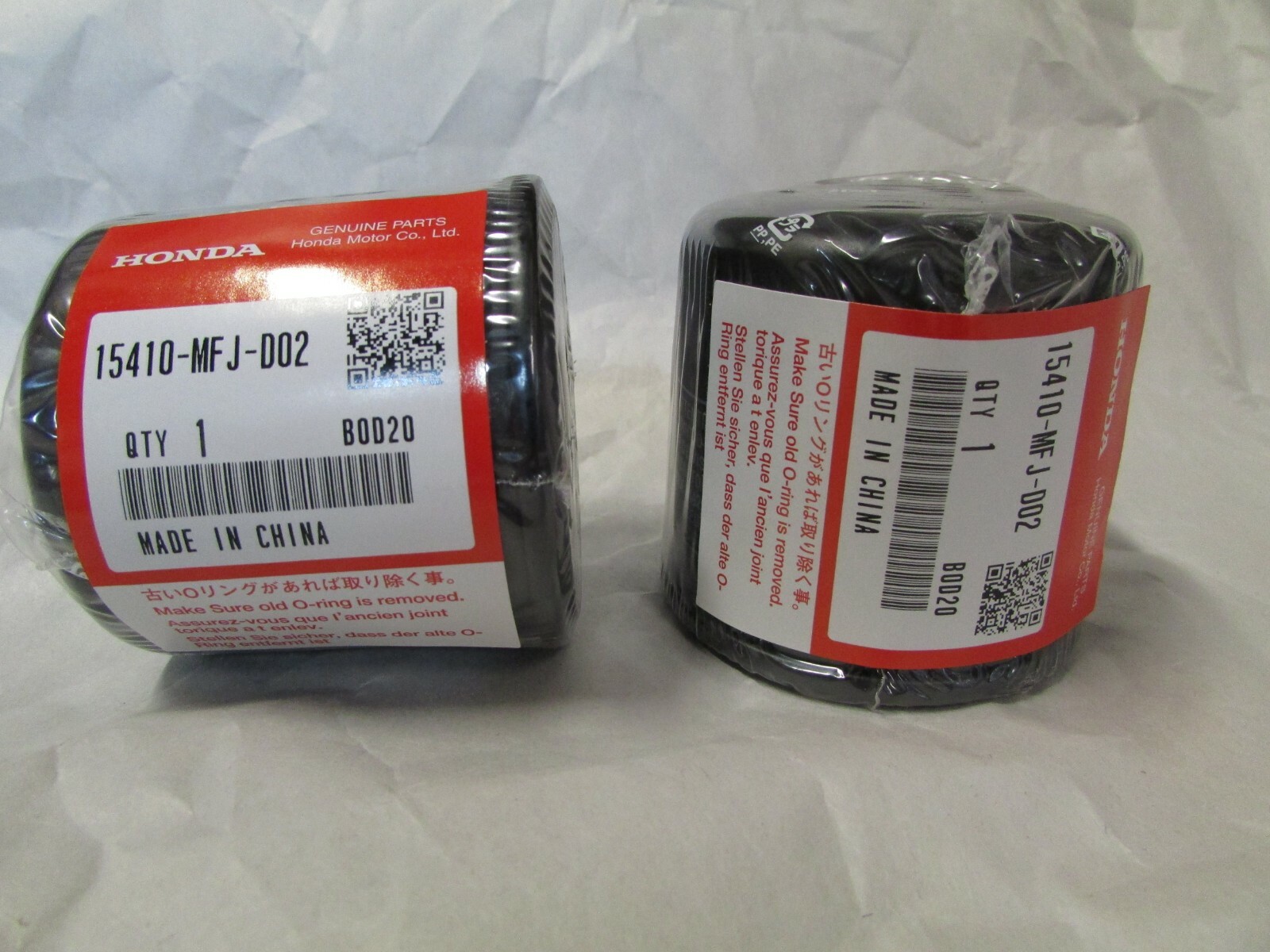 Genuine Honda Oil Filter 15410-MFJ-D02 Gold Wing VTX CBR | OE | 2pcs ...