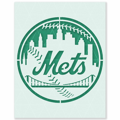New York Mets Stencil – Baseball Team Fan Art, Sports Craft, Home Decor ...