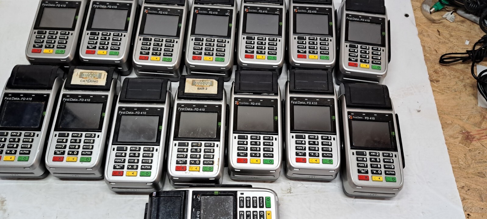 LOT OF 15 First Data FD410 Wireless Credit Card Terminal, UNTESTED FOR ...