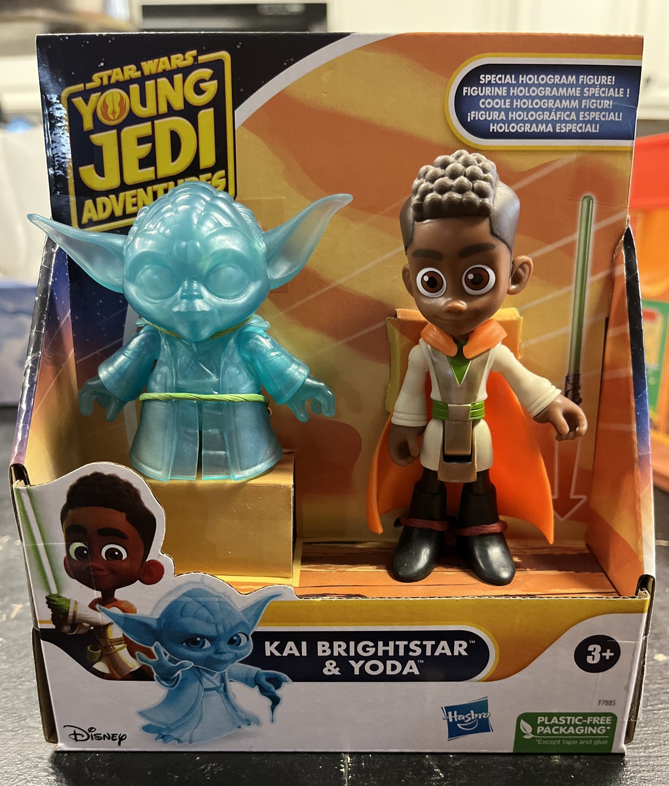 STAR WARS Young Jedi Adventures KAI BRIGHTSTAR HOLOGRAM YODA 2 Figure ...