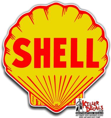(shell #2) 4" SHELL gasoline pump LUBSTER DECAL GAS OIL STICKER | eBay