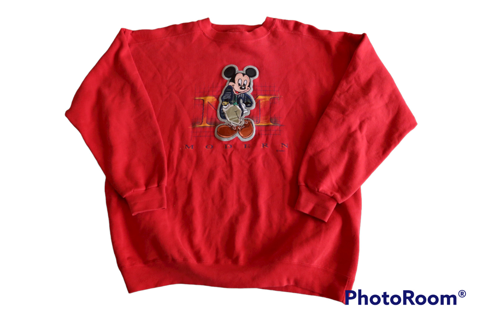 Vintage Mickey Mouse Modern Genus Red Crewneck Sweats… - Gem