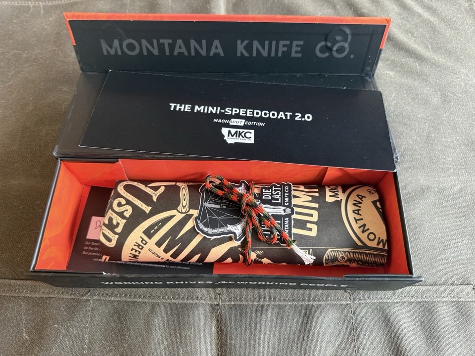 🔥Montana Knife Company MKC 🔥 Mini Speedgoat 2.0 Orange & Black Magnacut ...