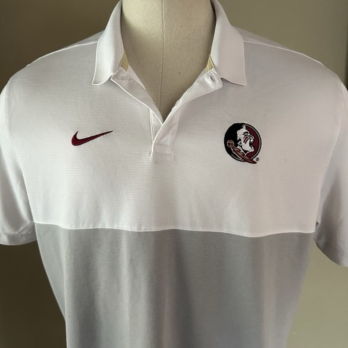 Nike Men XL Florida State University Seminoles, USF, Polo Shirt White ...
