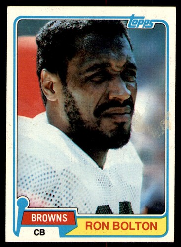 1981 Topps #221 Ron Bolton Cleveland Browns Card | eBay