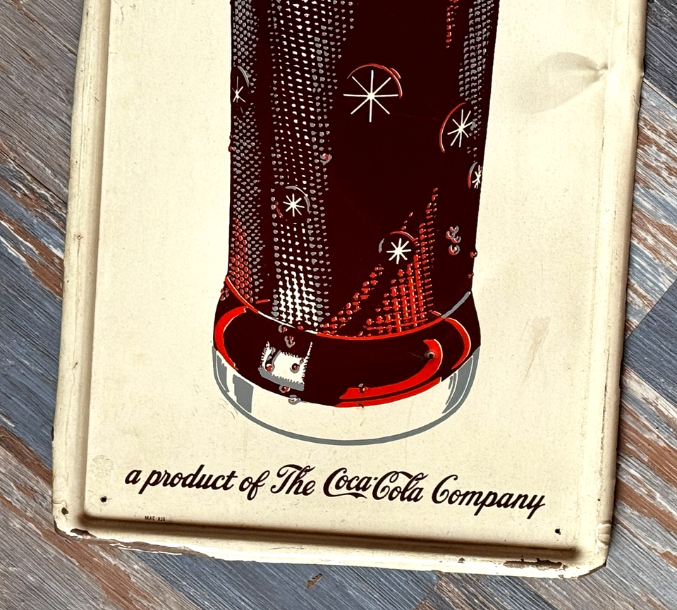 Vintage Early Tab Soda Pop Metal 54 inch Vertical Sign by Coca Cola ...