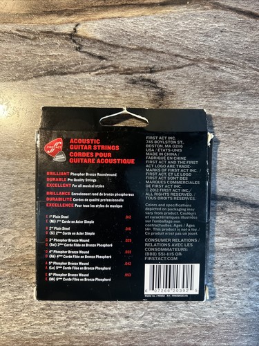 New In Box Acoustic Guitar Strings ( .012 to .053) First Act Select ...