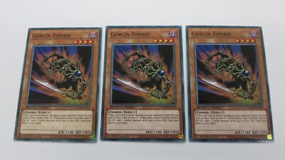 3x GOBLIN ZOMBIE MONSTER 1ST EDITION SGX3-ENC10 COMMON YUGIOH NM ...