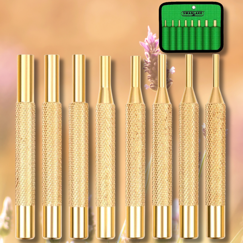 8 Pieces Brass Drive Pin Punches Set Gunsmith Drift Pin Jeweler Roll Up ...