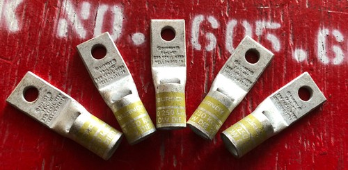 Burndy N250 Lugs Single Hole Yellow Die 16 YA29 Lot Of (5) | eBay