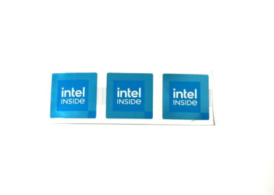 3x Intel Inside Desktop / Laptop Sticker Label Logo Decal 18mm x 18mm ...