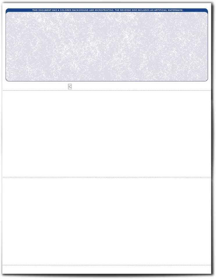 Secure Checks - 250 Blank Business Voucher Checks - Blue Classic - 250 ...