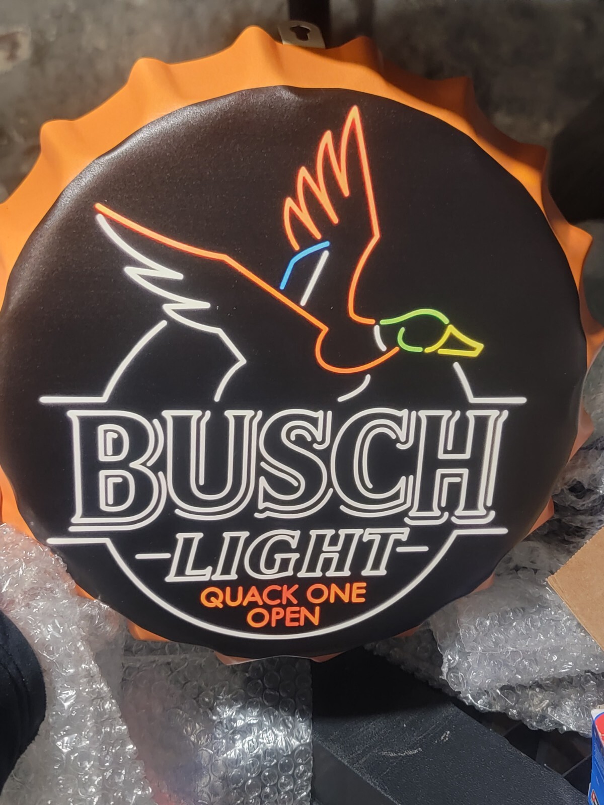 New BL quack one open Large Bottle Cap Metal Beer Sign Man Cave Bar ...