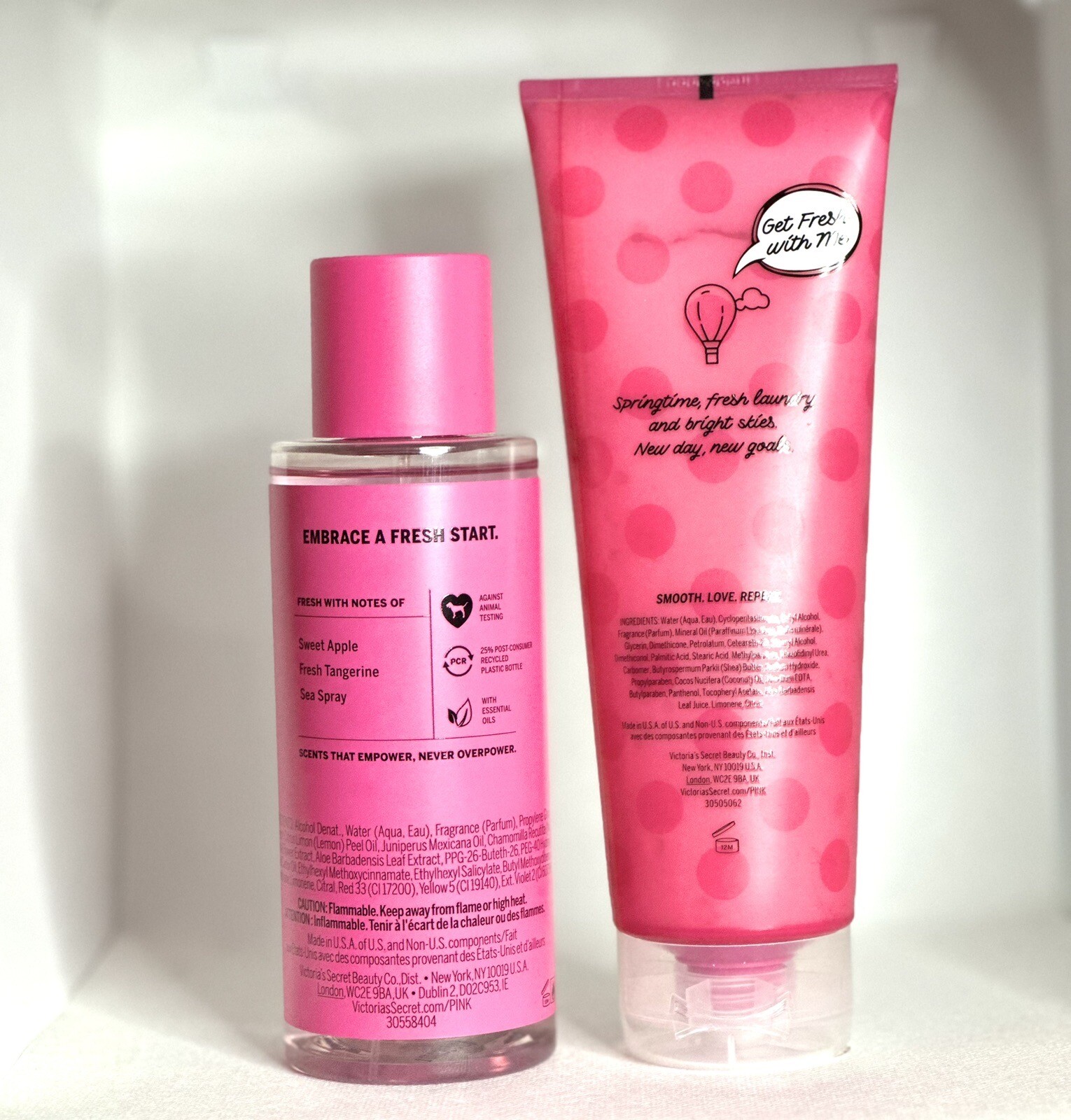 Fresh & Clean, Body Mist 8.4 oz & Lotion 8 oz by PINK Brand New set of ...