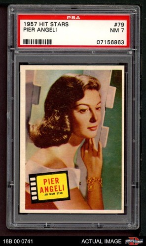 1957 Topps Hit Stars #79 Pier Angeli DOUBLE-PRINT PSA 7 - NM | eBay