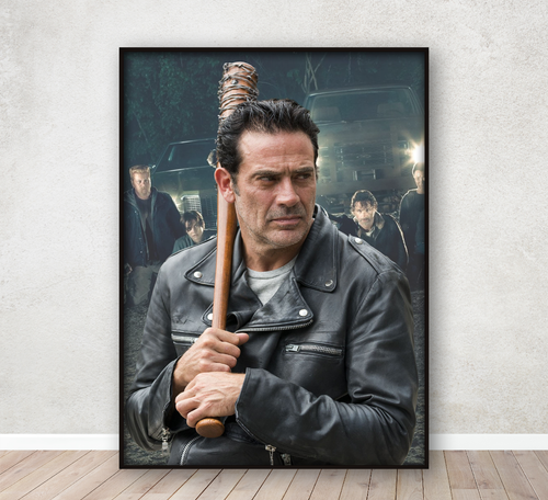 The Walking Dead Negan Smith Poster Home Decor Wall Art Print A4 Framed ...