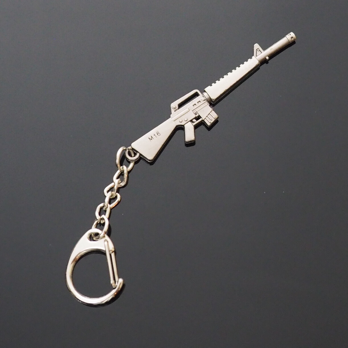 M16 Keychain Rifle Machine Gun Model Metal Keyring Key Ring Chain Clip ...