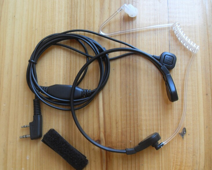 10X Throat Microphone Vibration earphone Headset For Two Way Radio ...