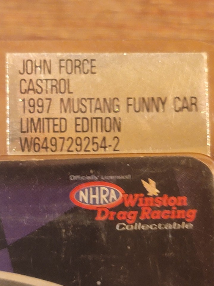 Action John force 1997 Mustang funny car MEGA RARE W649729254-2 LIMITED ...