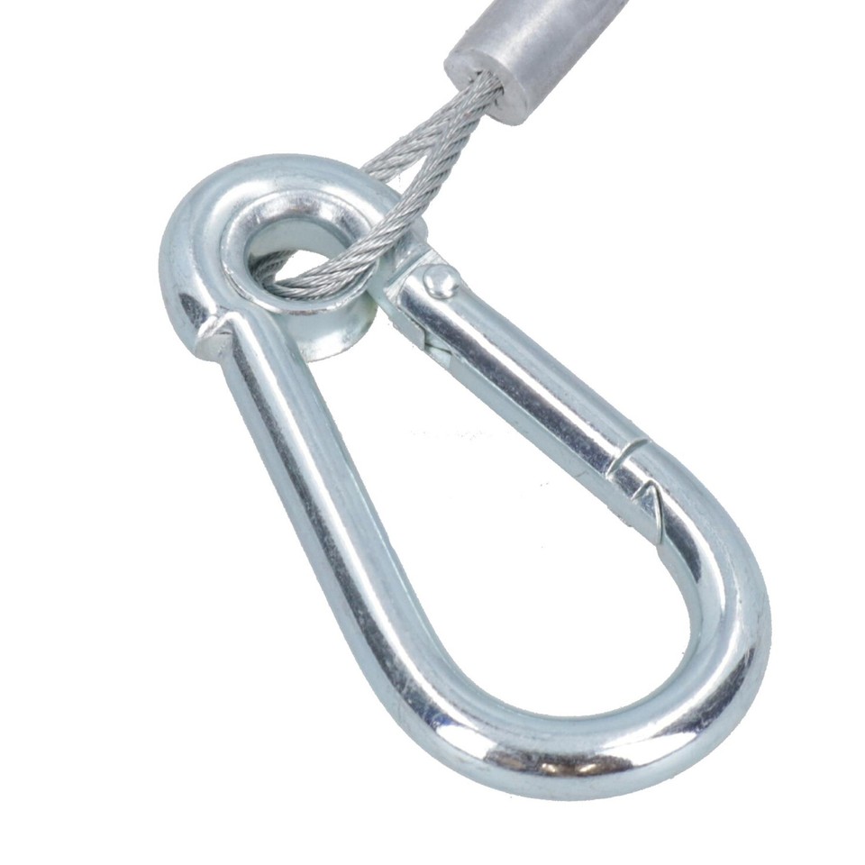 Breakaway Towing Cable for Braked Trailers With Carabiner Ends PVC ...