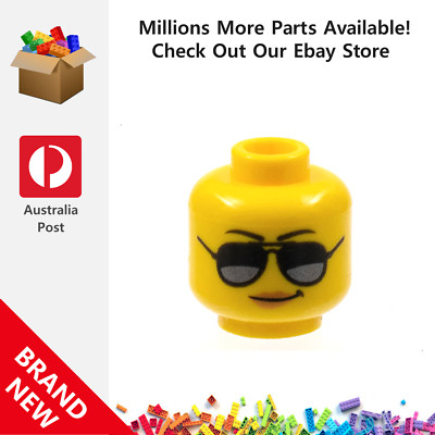Genuine LEGO™ Yellow Minifigure Head Female Black 3626 6176636 New ...