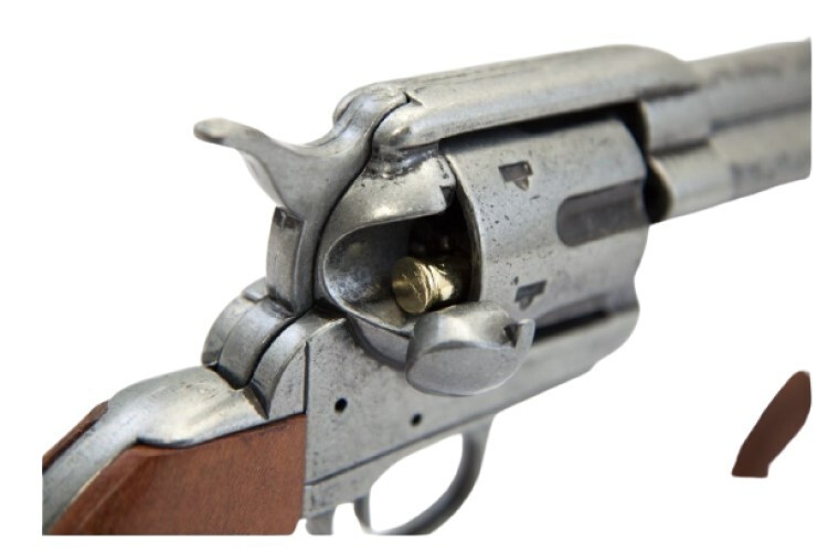 Denix Old West Frontier Non-Firing Replica Revolver, Metal Body, Grey ...