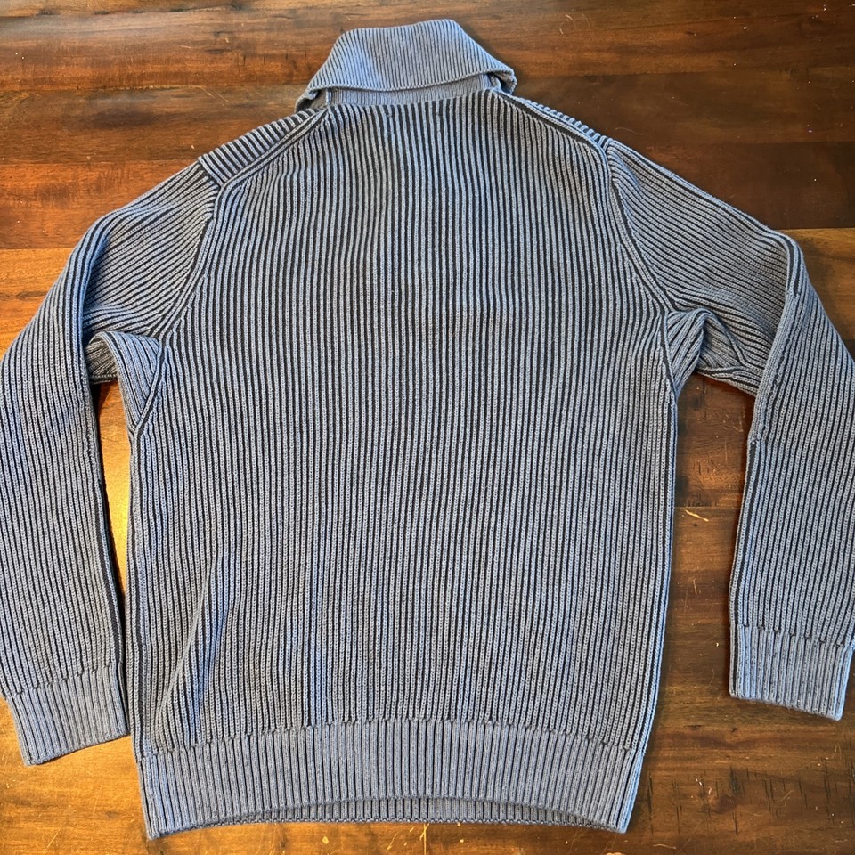 Duluth Trading Co. Brigadier Shawl Collar Sweater Men’s Large Ribbed ...