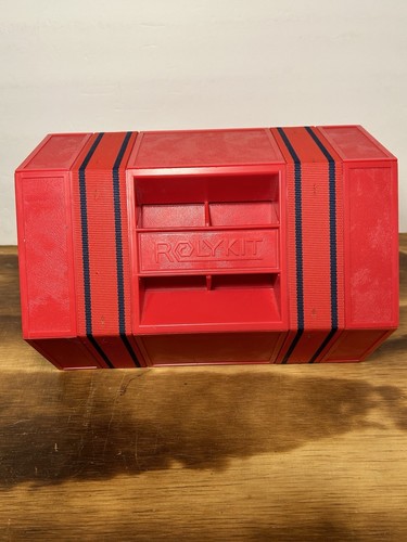 Vintage ROLYKIT Red Organizer Roll-Up Case - Fishing, tackle box, tools ...