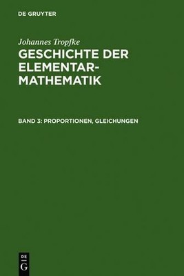 Proportionen, Gleichungen by Johannes Tropfke (German) Hardcover Book ...