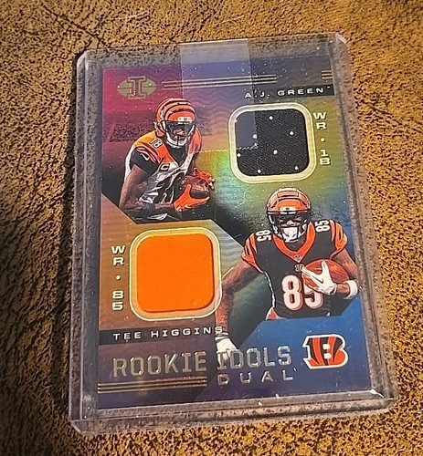 2020 Illusions A.J. AJ Green * Tee Higgins dual jersey patch relics ...