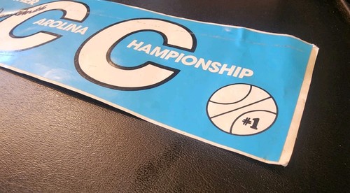 RARE Vintage Signed Dean Smith UNC Tar Heels Decal Bumper ACC Sticker ...