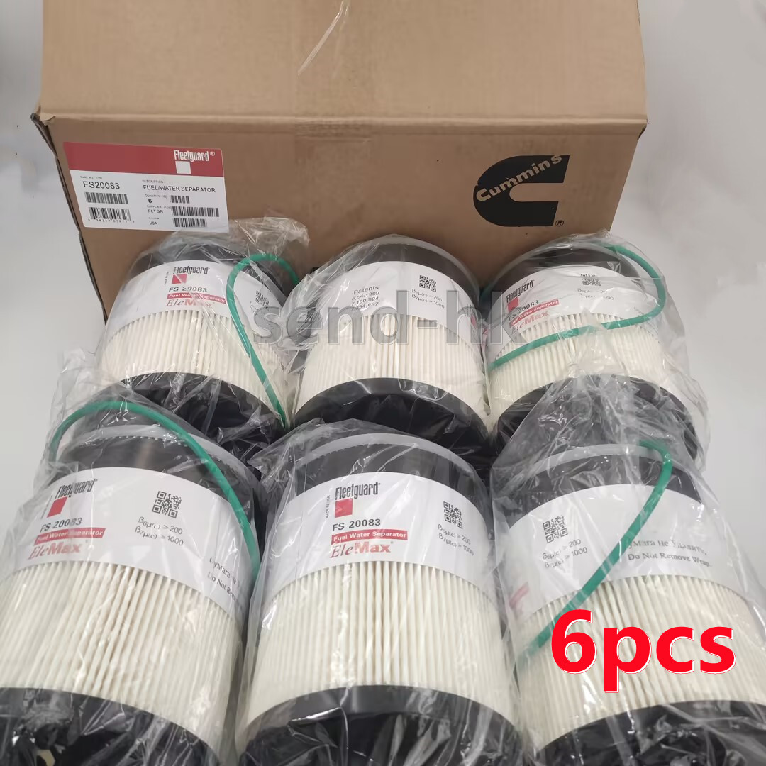 6X Fuel Water Separator Filter FS20083 For Fleetguard Cummins ISX DD13 ...