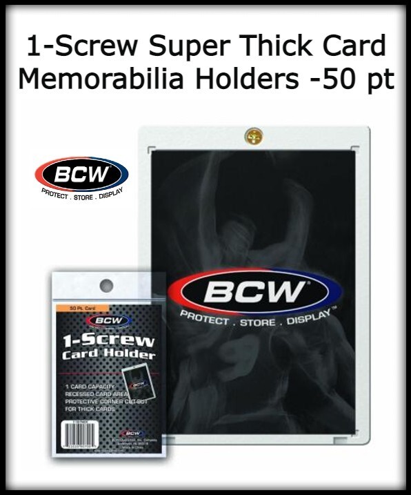 1 BCW Quality 1-Screw Super Thick Card Holder For Jerseys & Memorabilia ...