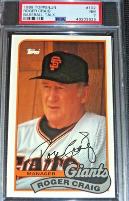 1989 TOPPS BASEBALL TALK ~ ROGER CRAIG San Francisco GIANTS MANAGER ...
