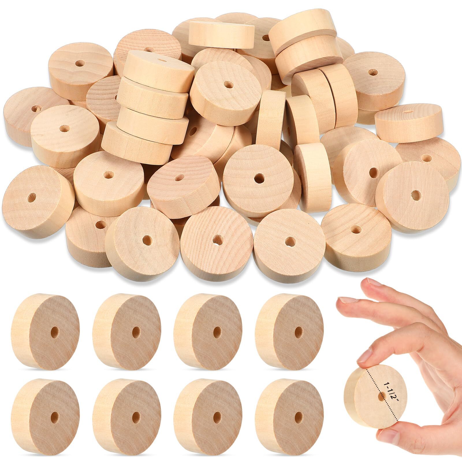 150 Pcs Wooden Wheels Craft Wood Mini Wooden Crafts Wheels Bulk Wood ...