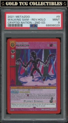 PSA 9 ⭐️ MetaZoo Walking Sam Cryptid Nation Reverse Holo Promo 2nd ...