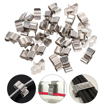 30Pcs Solar Panel Cable Clips Double-Wire Clips Trailer Frame Wire ...