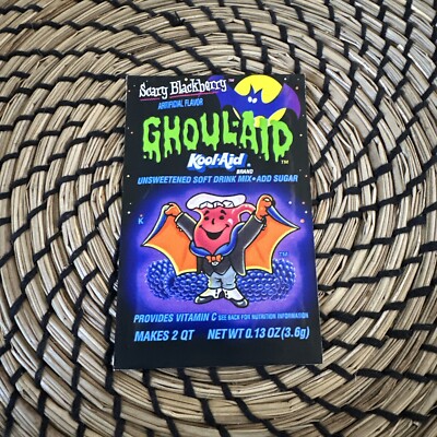 Vintage Kool Aid Scary BlackBerry Ghoul-Aid Mix Unopened Packet | eBay