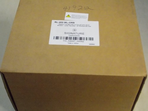 Signature Hardware RL-402-ML-ORB Pasaia Wall-Mounted Tub Faucet w Hand ...