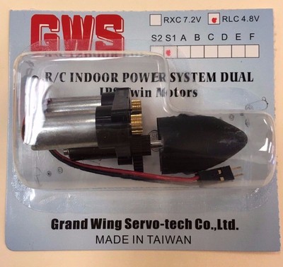 GWS IPS Dual Motors RC Power System 4.8 V with 4.1:1 Gear Ratio Dual ...