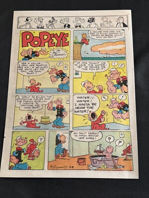 #T03 POPEYE By Bud Sagendorf Sunday Tabloid Full Page Strip May 18 ...