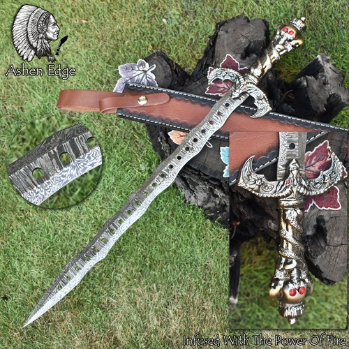 Ashen Edge Forged Twist AUS-8 Steel Sword Damascus Best Selling Steel ...