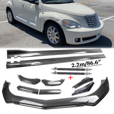 For Chrysler PT Cruiser Limited Side Carbon Fiber Front Bumper Rear Lip ...