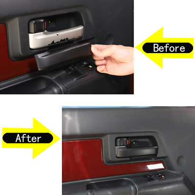 Matte Black Interior Car Door Grab Handle Trim Kit For Toyot-a FJ ...