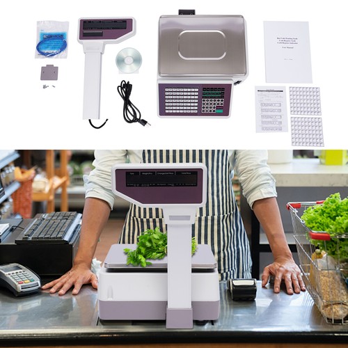 Electronic Weight Scale Digital Price Computing Thermal Label Printer ...