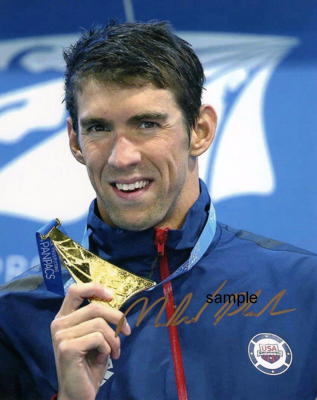 MICHAEL PHELPS #1 REPRINT 8X10 PHOTO AUTOGRAPHED SIGNED CHRISTMAS MAN ...