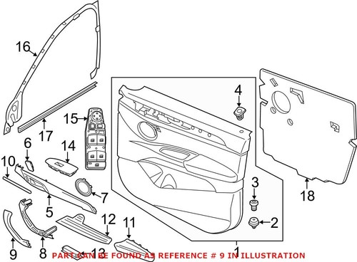Genuine OEM Door Panel Handle Cover for BMW 51417417514 | eBay