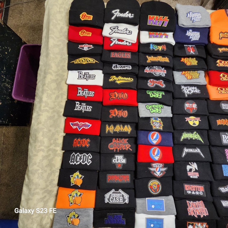 ROCK BAND CAPS, BEANIES / ONE OF A KIND / U PICK ANY 2 / BRAND NEW ...
