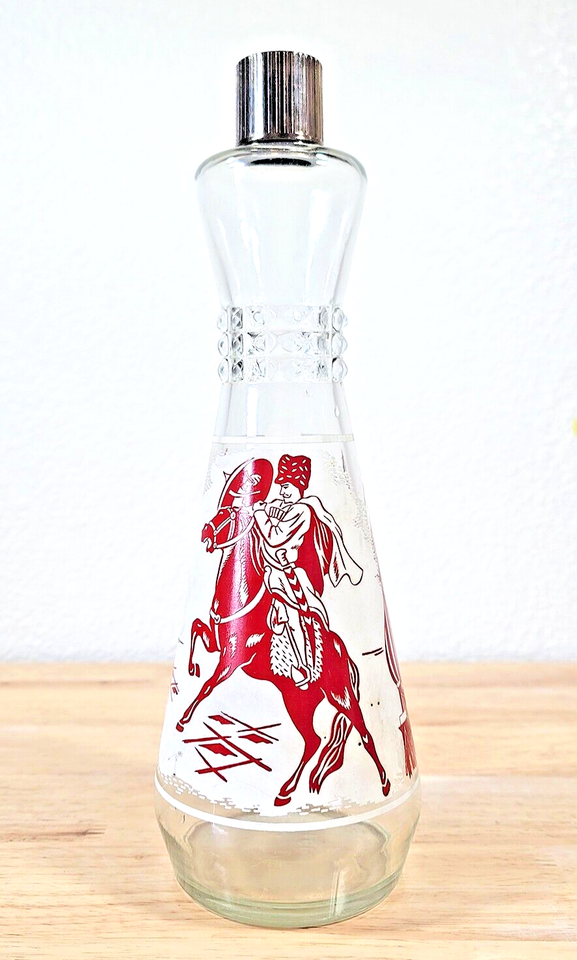 Mid-Century Arrow Vodka Bottle Red Silver St Basil’s Cathedral Russian ...