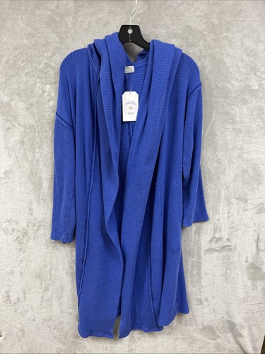 Free People Beach Cardigan Sweater Women’s XS S Blue Mid Length Duster ...